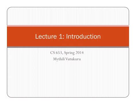 Ppt Lecture 1 Introduction Cs 653 Spring 2014 Cs 653 Spring 2014 Powerpoint Presentation