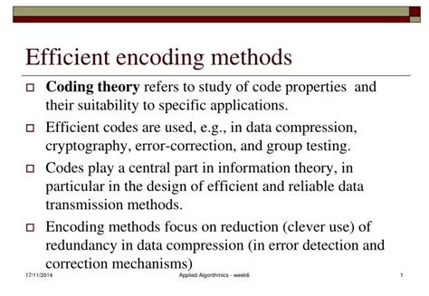 ppt efficient encoding methods powerpoint presentation free download