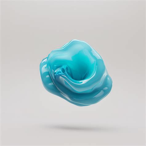 Abstract Fluid Form 3d Image On Lummi