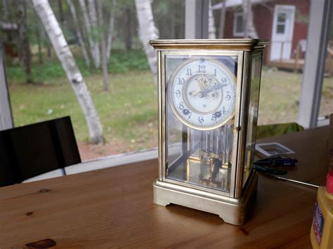 Ansonia Crystal Regulator Clock Part I Disassembly Antique And