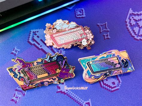 Keyboard Enamel Pins 2 X 1 Inches Etsy