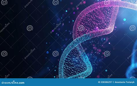 wireframe dna molecules structure mesh editable template for dna sequence with science and