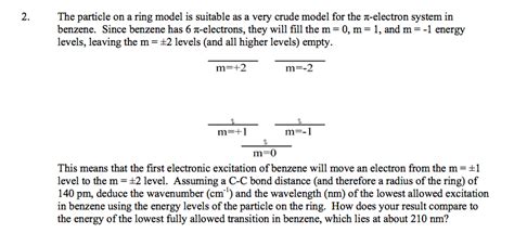 solved the particle on a ring model is suitable as a very