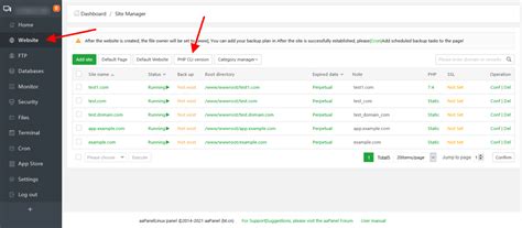 How Can I Change The Php Root Version AaPanel Free Hosting Control Panel One Click LAMP LEMP