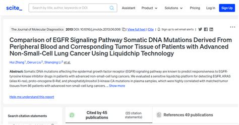 Comparison Of Egfr Signaling Pathway Somatic Dna Mutations Derived From
