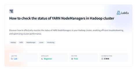 How To Check The Status Of Yarn Nodemanagers In Hadoop Cluster Labex