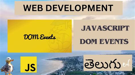 Web Development Javascript Dom Events Detail Explanation In Telugu