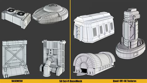 Basemesh Sci Fi Assets Texture Flippednormals
