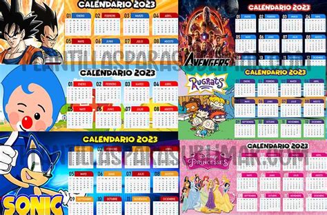Calendarios Infantiles 2023 Plantillas Plantillas Para Sublimar