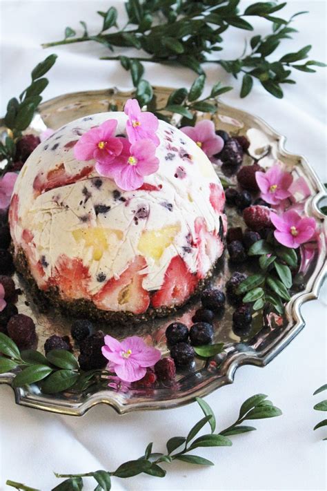 Whataboutlifestyle Fruit Coconut Ice Cream Cake With Brownie Crust