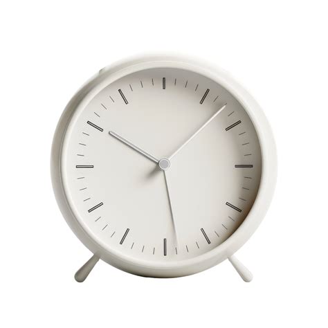 White Analog Clock With Black Numbers Isolated 49575987 Png