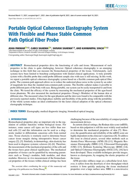 Portable Optical Coherence Elastography System With Flexible And Phase
