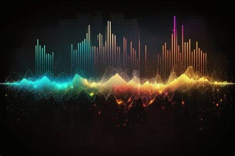 Abstract Sound Waves Frequency Audio Waveform Music Wave Hud Interface Elements Stock