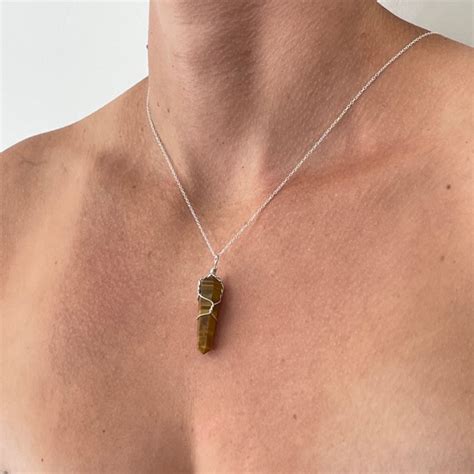 Pendant Wire Wrap Dt Tiger Eye Chakra Wholesale