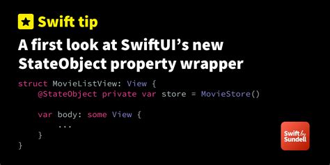 A First Look At Swiftuis New Stateobject Property Wrapper Swift By Sundell