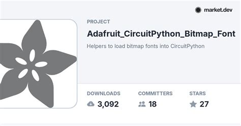 Adafruit Circuitpython Bitmap Font Ecosystem Directory Market Dev