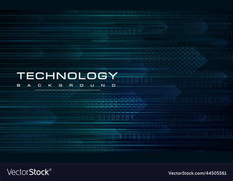 Digital Technology Data Green Background Cyber Vector Image