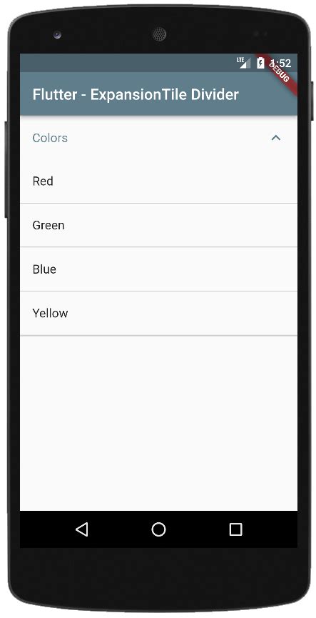 Flutter Expansiontile Divider Flutter Tutorials