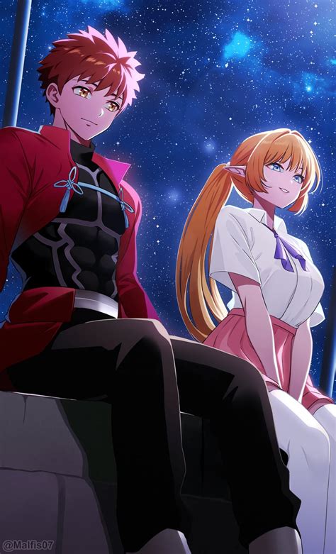 Emiya Shirou Archer And Lefiya Viridis Fate And More Drawn By