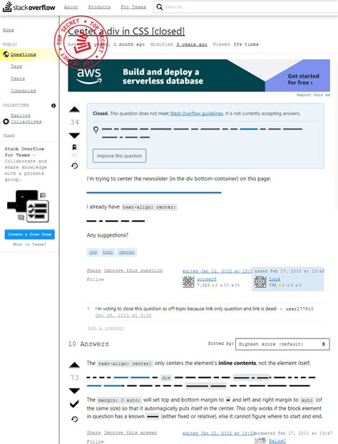 Apparently Centering A Div Is Top Secret Information R ProgrammerHumor