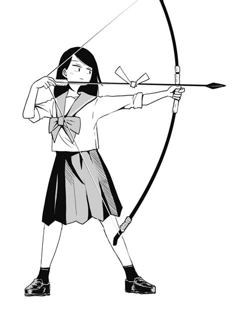 Itochin D Original Commentary Request Highres 1girl Archery Arrow Projectile Bow Bow
