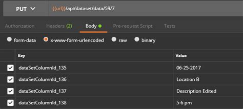 Problem While Adding Or Editing Rows In A Dataset Via API Development