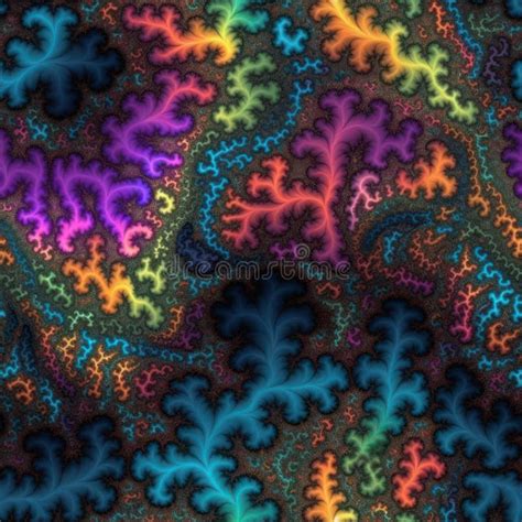 Neon Colored Mandelbrot Fractal Artwork Stock Illustration Illustration Of Fractal Colorful