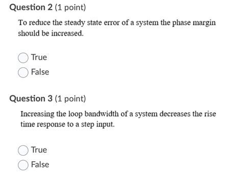 Solved Question Point To Reduce The Steady State Error Chegg