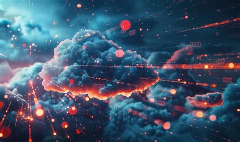 Abstract Visualization Of Cloud Data Concept Premium Ai Generated Image