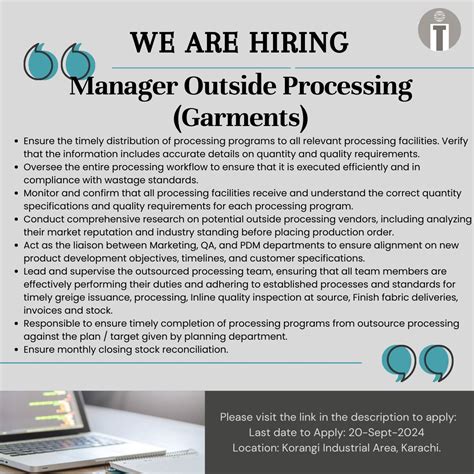 Osama Aslam Khan On Linkedin Job2024 Careergrowth Opportunity Manager Processing Itl…