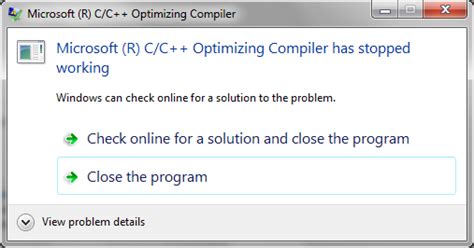 Templates Microsoft Cc Optimizing Compiler Has Stopped Working Stack Overflow