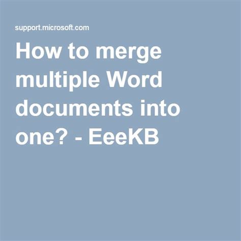 How To Merge Word Documents Microsoft 365 Apps Microsoft Word Document Words Documents