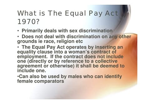 Equal Pay Act 1970