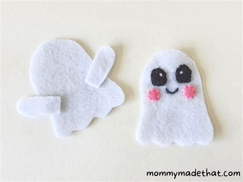 Cute Felt Ghost Craft With Free Printable Pattern