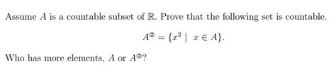 Solved Le Subset Of R Prove That The Following Set Is Chegg