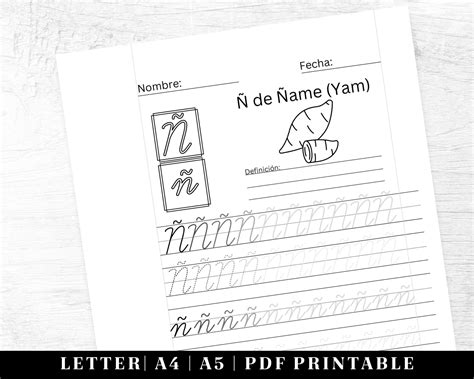 Spanish Cursive Handwriting Practice Worksheets Printable Neat