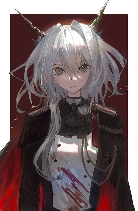 Safebooru 1girl Aiguillette Ak Ak98110881 Arknights Ascot Black