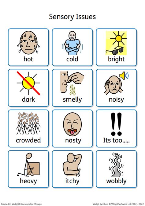 Sensory Issues And Strategies To Help Week 1 Visual