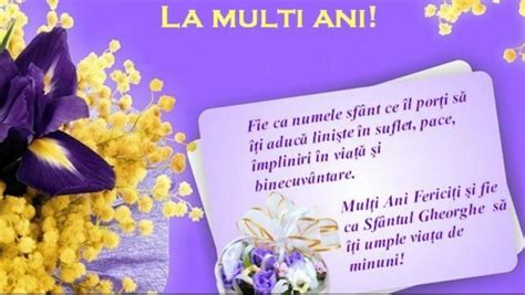 Mesaje De Sfantul Gheorghe 2019 Urari Si Sms Uri De La Multi Ani Pentru Cei Dragi