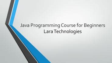 PPT Java Programming Course For Beginners PowerPoint Presentation Free To Download Id