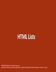 HTML Lists Unordered Ordered And Definition Lists Explained Course