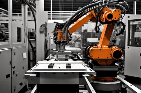 Premium Ai Image Robotic Arm Performing A Task In A Modern Industrial