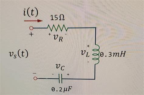 Solved Find I Vr Vl And Vc When Vs T Cos Wt V Chegg Com