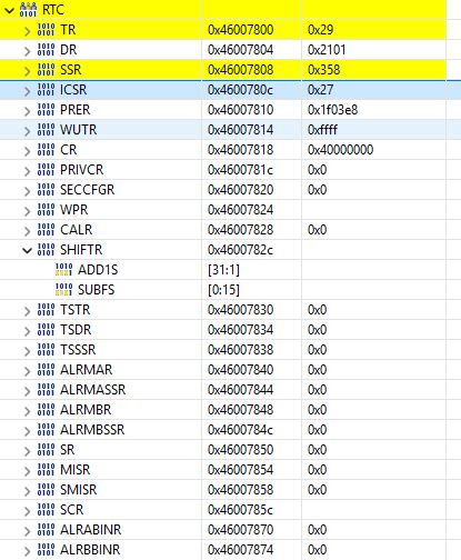 Solved Stm32u5 Rtc Subseconds Count Up Sometimes Stmicroelectronics