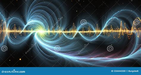 Visualization Of Propagating Colored Electromagnetic Waves Stock Illustration Illustration Of