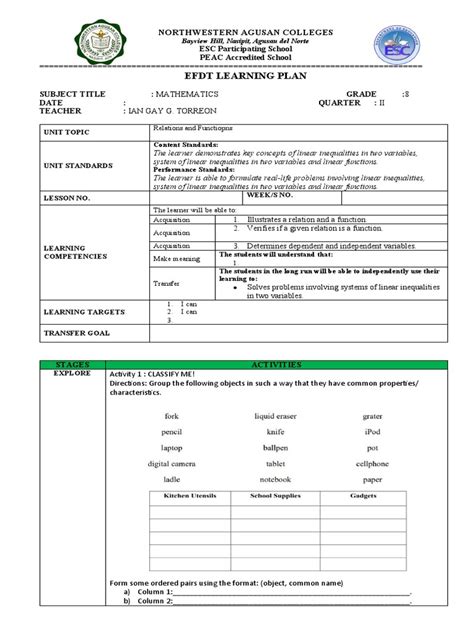 Q2 Relations And Functions L3 Pdf Variable Mathematics Learning
