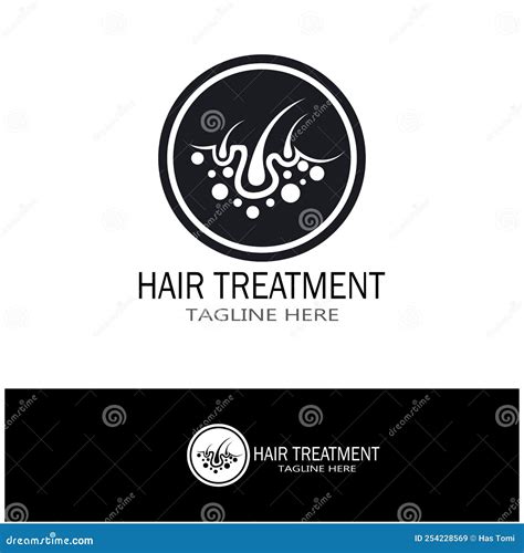 Hair Treatment Logo Removal Logo Vector Image Design Illustration Stock