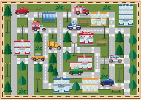 Plan Of The City Stock Illustration Illustration Of Lane 255051400