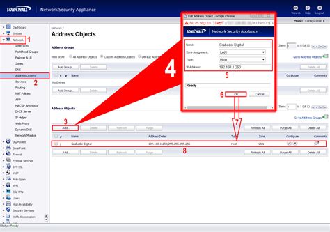 Pantallazoses Sonicwall Crear Nuevos Address Objects