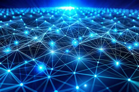 Premium Photo Futuristic Neural Mesh Abstract 3d Illustration